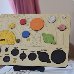 Solar System Puzzle, Colored Planetary System Puzzles, Space Puzzle ...