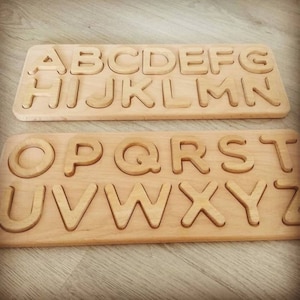 Wooden Alphabet Learning Letters Toy Montessori Toys Kids - Etsy