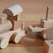 Wooden Train Blocks Wooden Toy Train Set With Trailer Wooden - Etsy