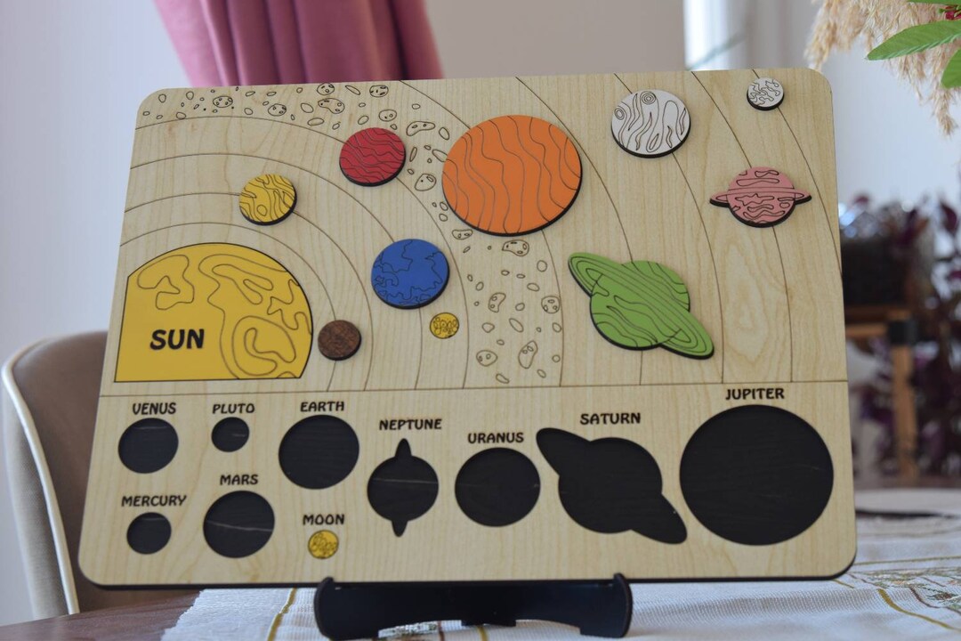 Solar System Puzzle, Colored Planetary System Puzzles, Space Puzzle ...