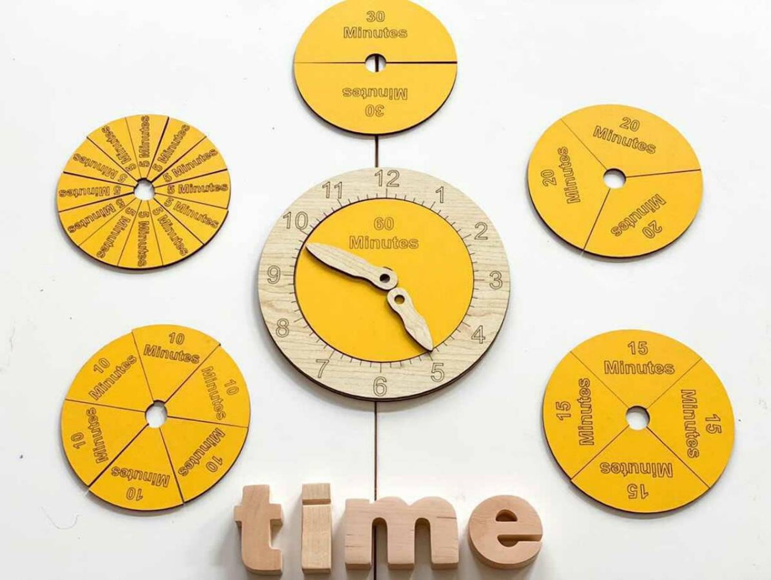Time Fraction Learning Set Fraction of Time Telling Time - Etsy UK
