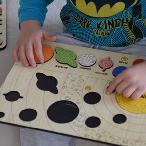 Solar System Puzzle, Colored Planetary System Puzzles, Space Puzzle ...