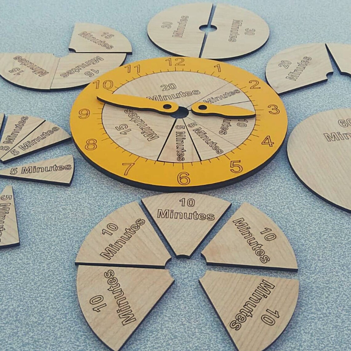 Time Fraction Learning Set Fraction of Time Telling Time - Etsy UK