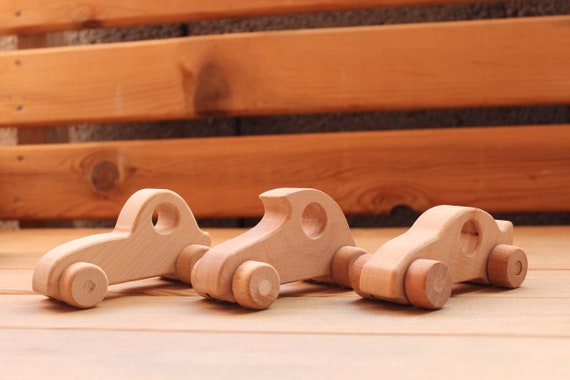 Small Cars Wooden Car Set Set of 3 Eco Toys Birthday Gift - Etsy