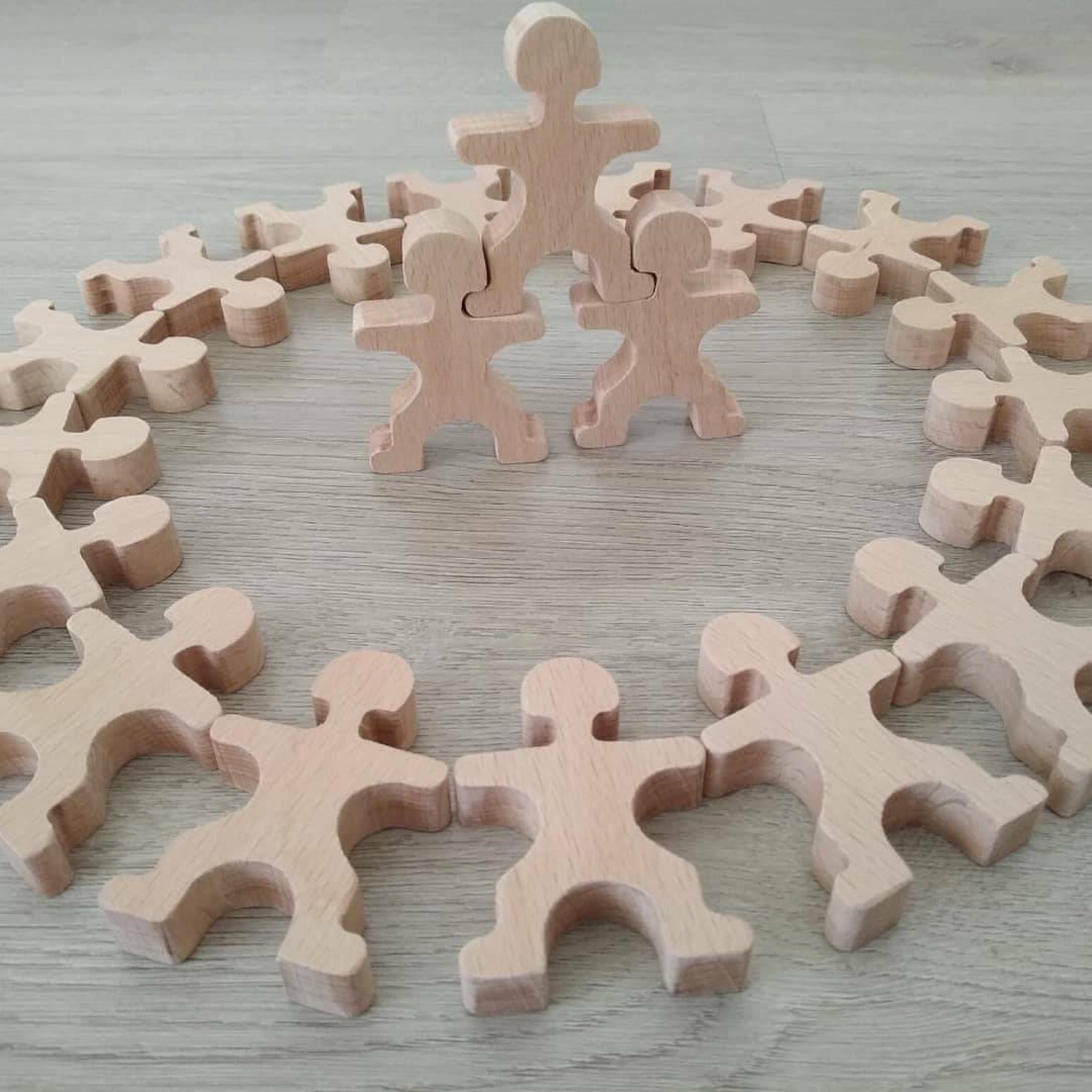 32 Acrobat Men Wooden Toy Baby Learning Toy Montessori Toy - Etsy