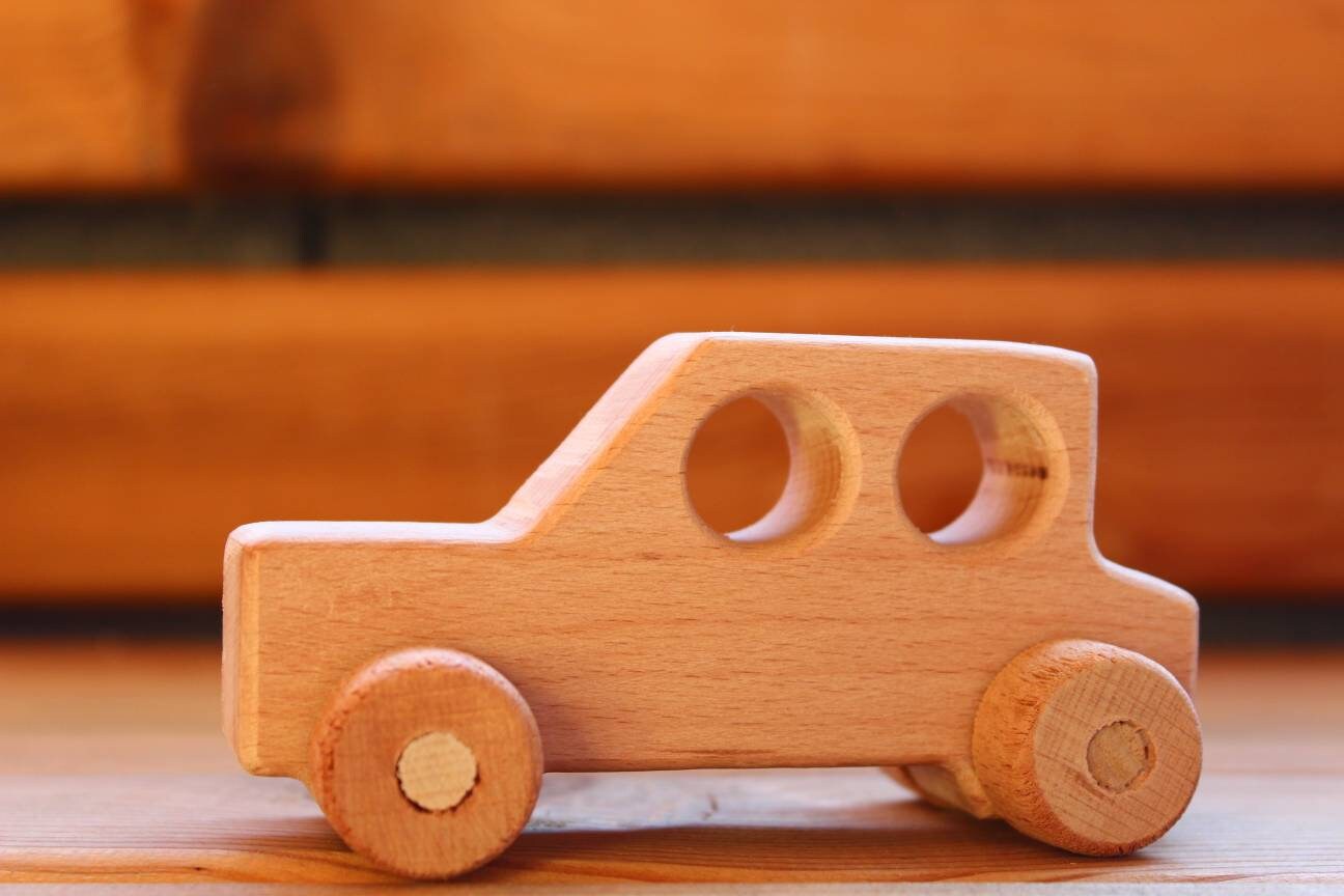 Handmade Wooden Small Cars Set of 3 Waldorf Toys Birthday | Etsy