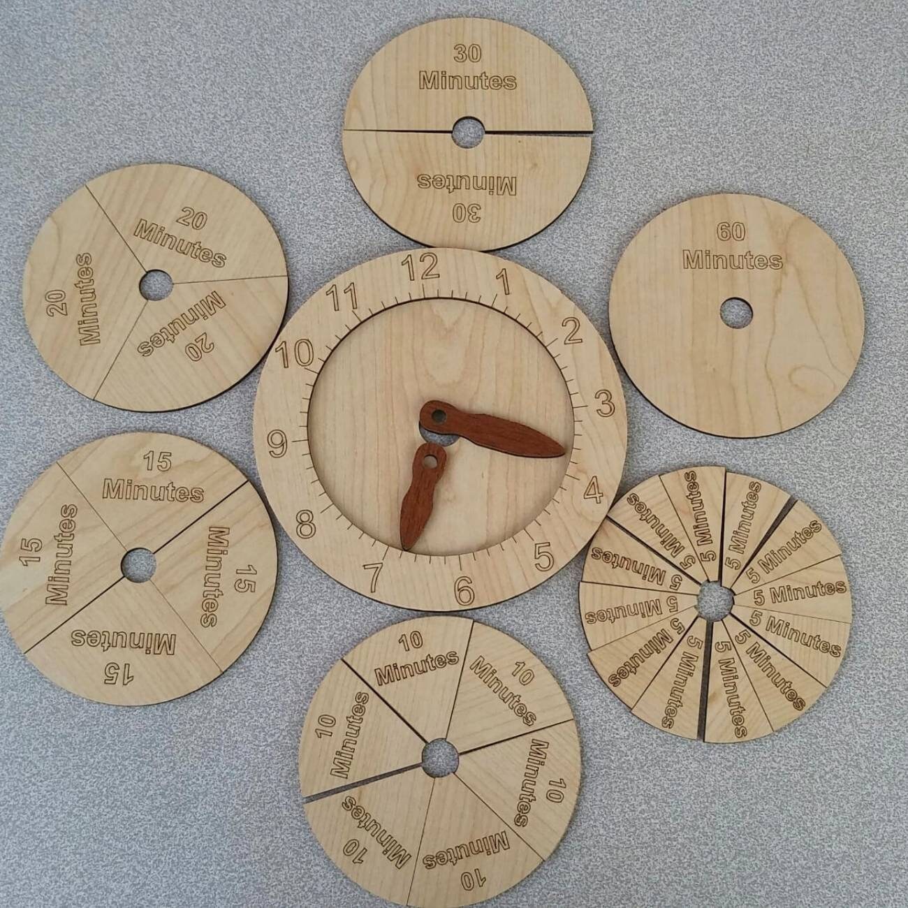 Time Fraction Learning Set Fraction of Time Telling Time - Etsy