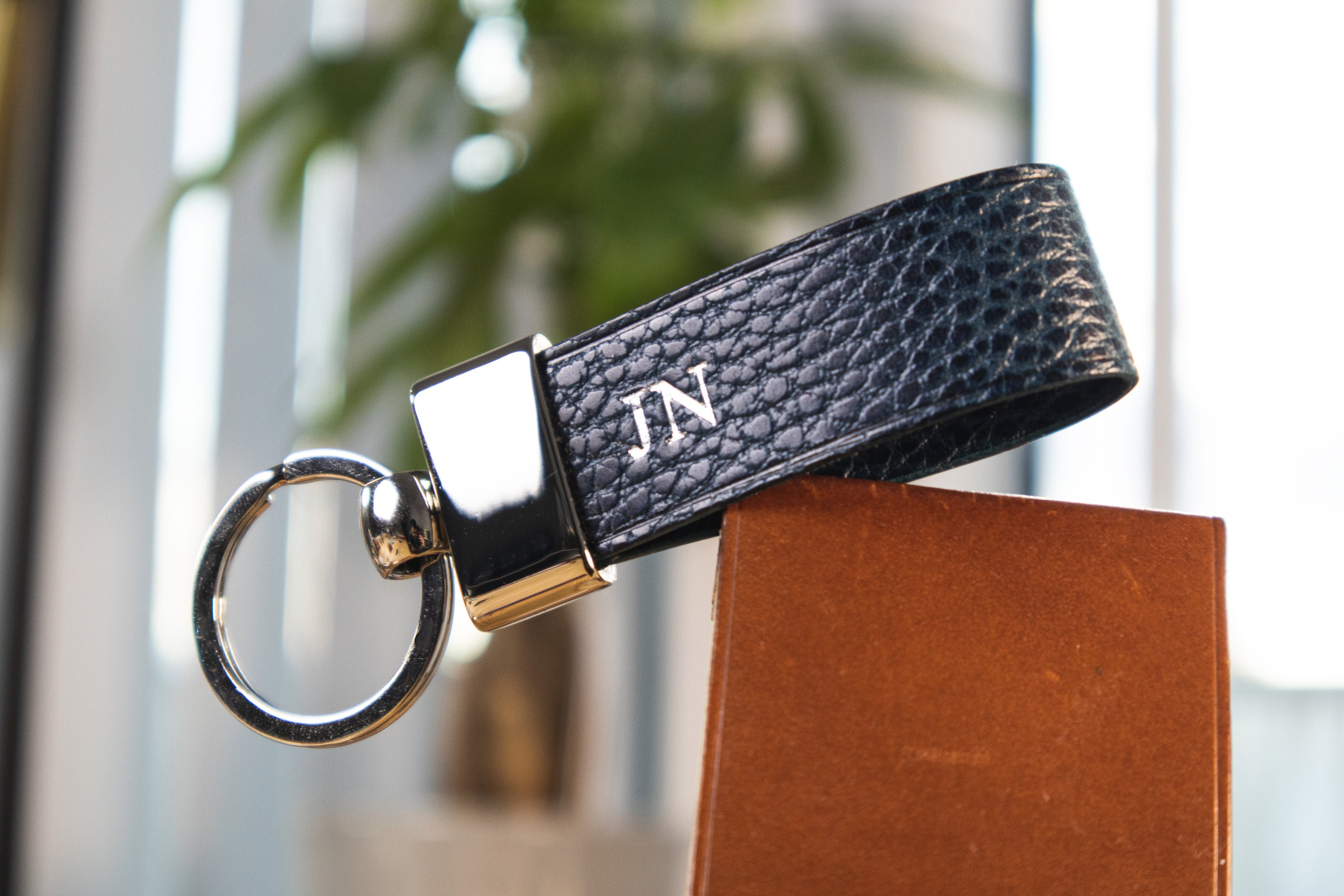 Personalized Leather Keychain Custom Keychain Monogrammed - Etsy