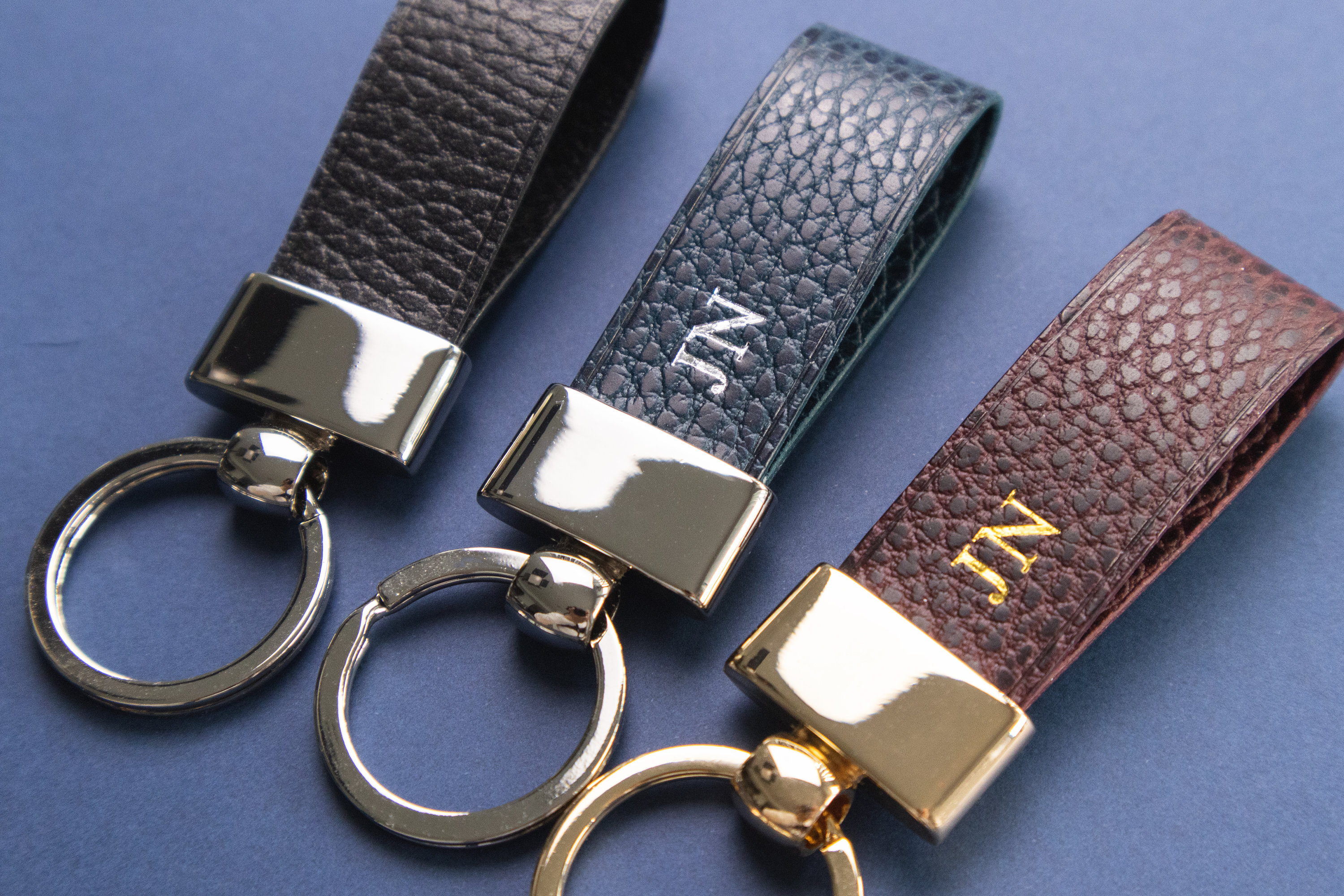 Personalized Leather Keychain Custom Keychain Monogrammed - Etsy