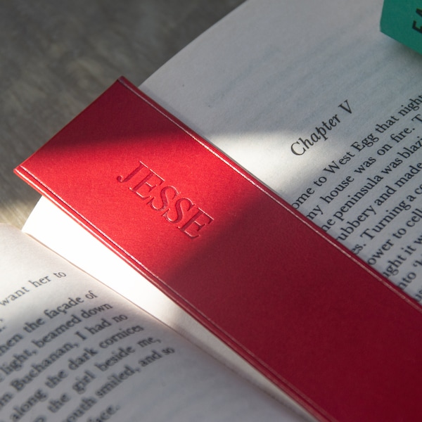 Monogrammed Bookmark - Etsy