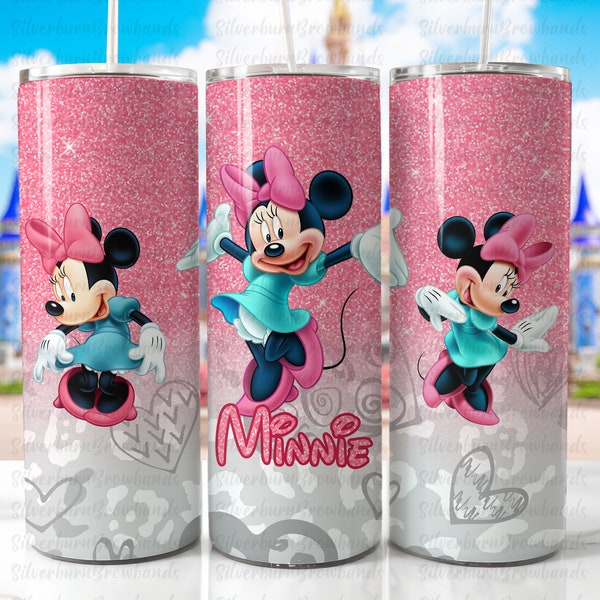 Minnie Mouse Glitter Tumbler - Etsy