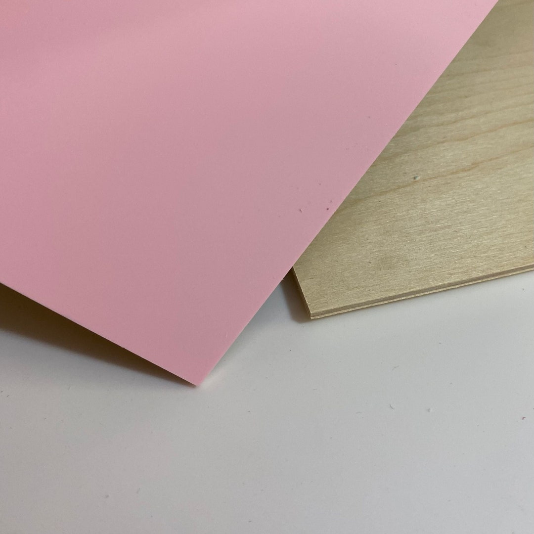 Acrylic pastel Dark Pink Matte One Side - Etsy