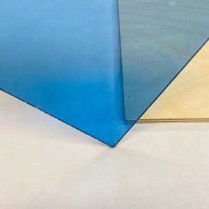 Acrylic transparent Light Blue - Etsy