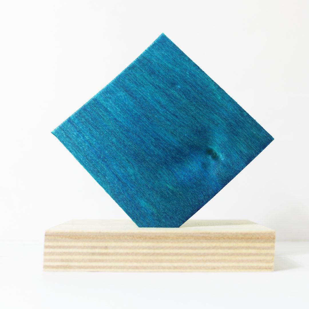 Turquoise Blue Dyed Birch Veneer - Etsy