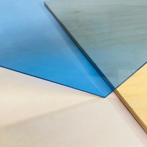 Acrylic transparent Light Blue - Etsy