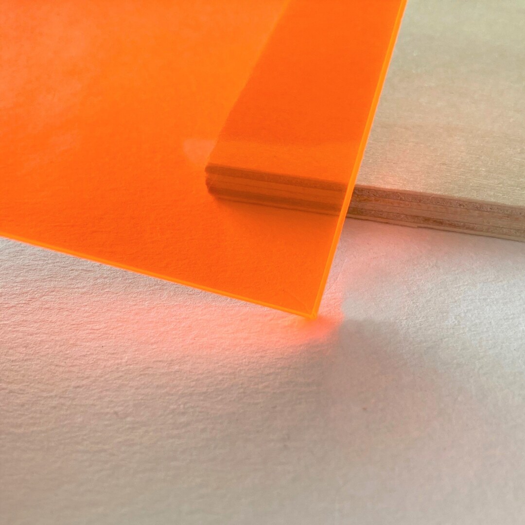 Acrylic fluorescent Transparent Orange - Etsy