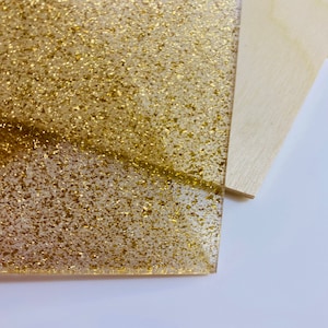 Acrylic (sparkle) - Gold Sparkle - Etsy