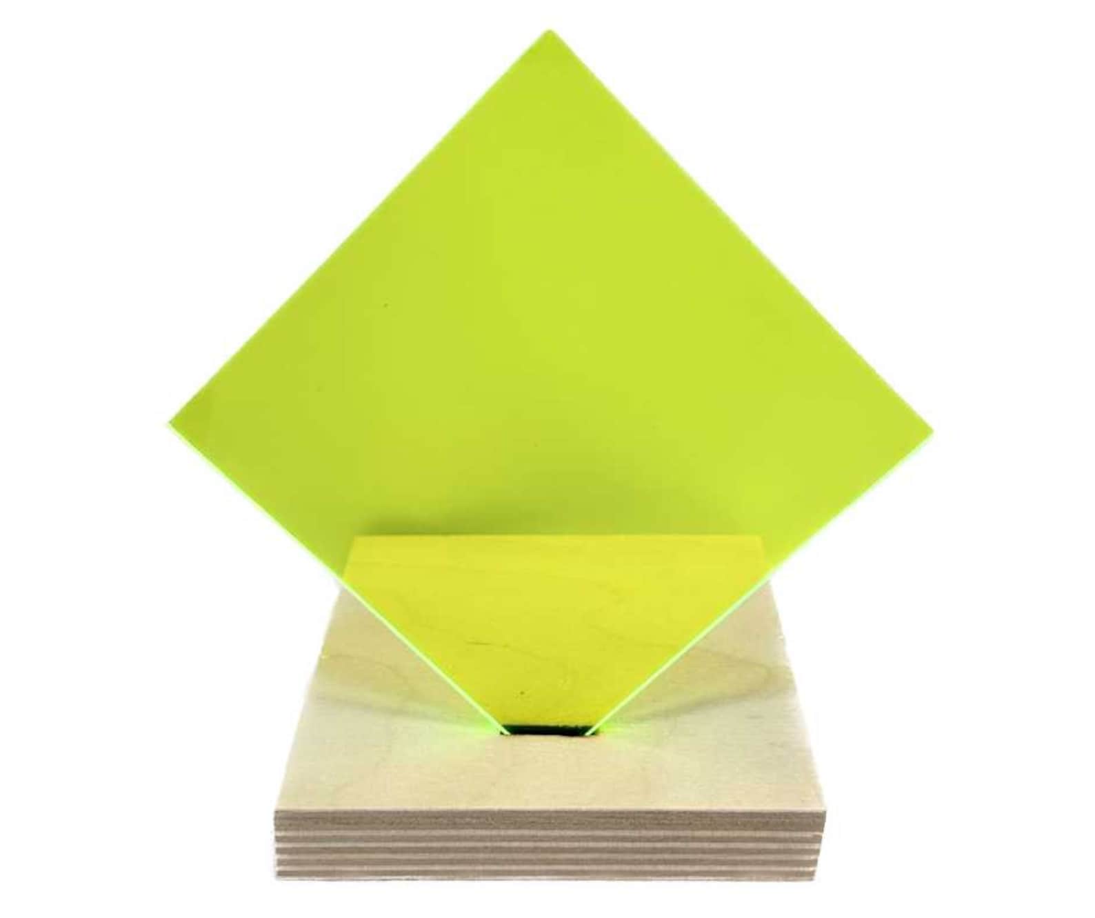 Green Cast Acrylic - 100% Recycled Cast Acrylic - Green Fluorescent - Etsy