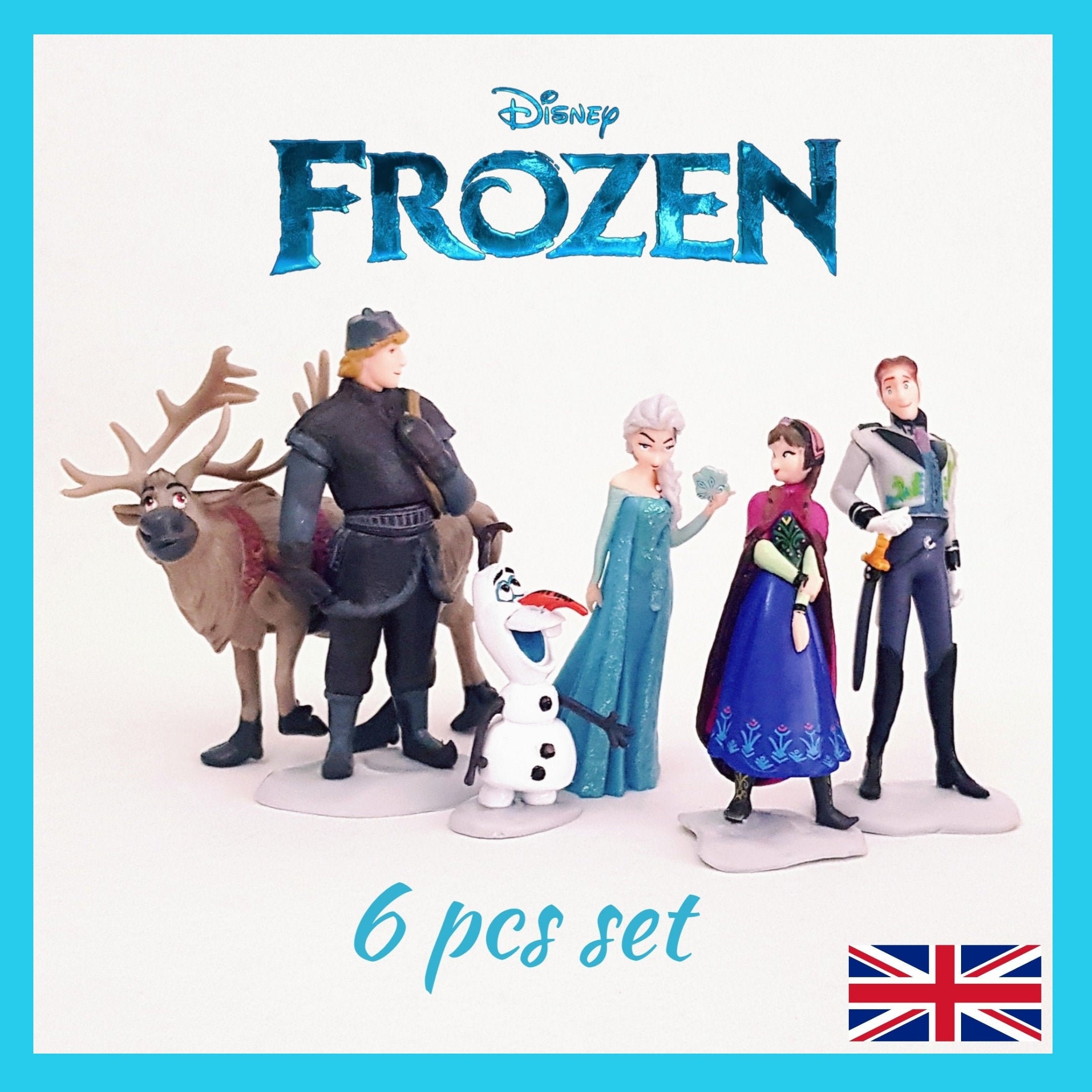 Disney's Frozen Set of 6 Plastic Cake Topper Figures - Etsy UK