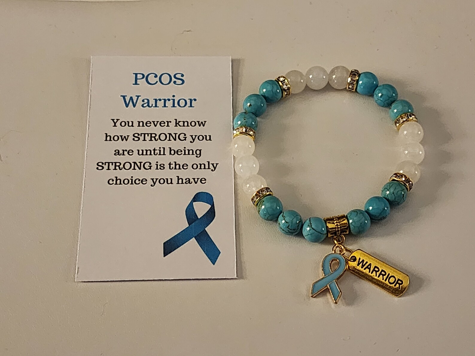 Polycystic Ovarian Syndrome Awareness Bracelet, PCOS Awareness - Etsy