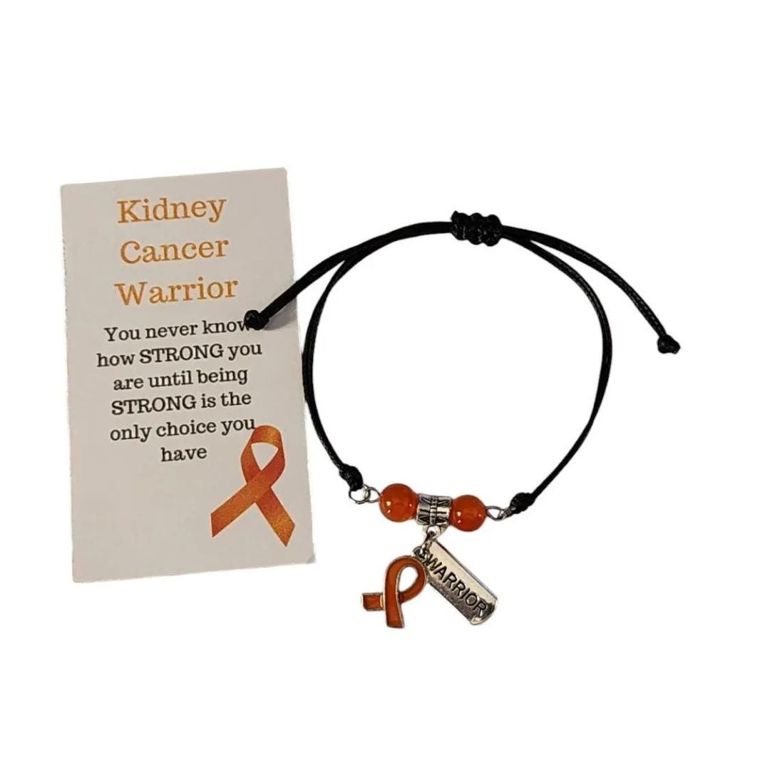Kidney Cancer Awareness Adjustable Braided Waxed Cord Bracelet - Etsy