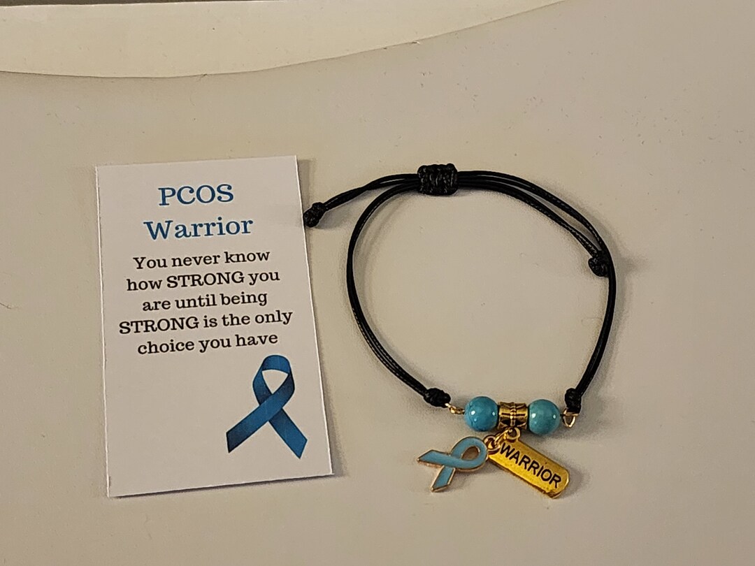 Polycystic Ovarian Syndrome Awareness Braided Waxed Cord Bracelet, PCOS ...