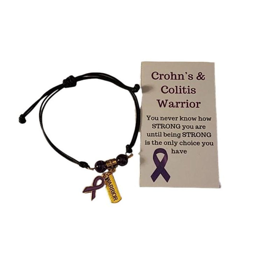 Crohn's & Colitis Awareness Braided Waxed Cord Bracelet - Etsy