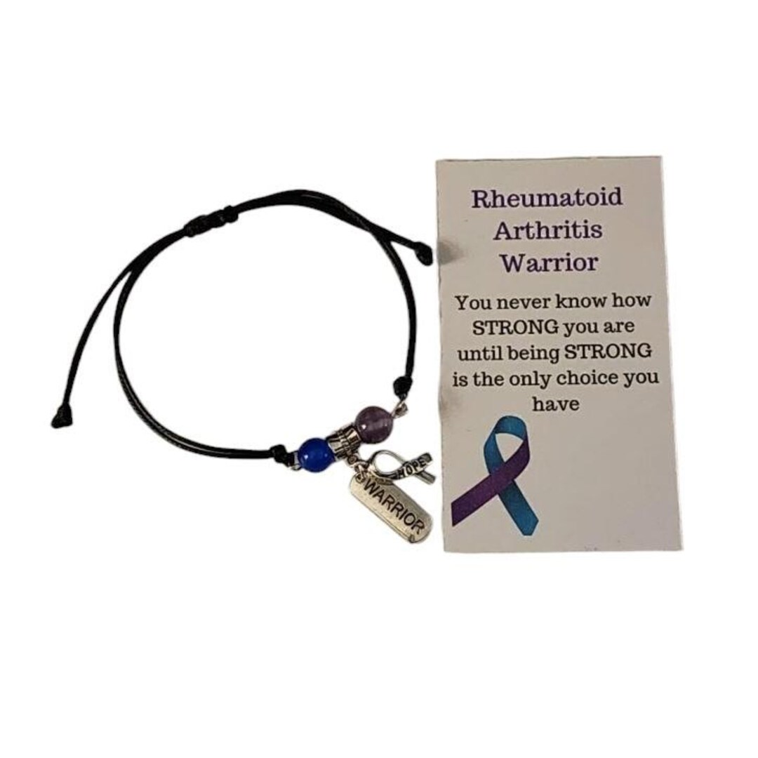 Rheumatoid Arthritis Awareness Braided Waxed Cord Bracelet Etsy