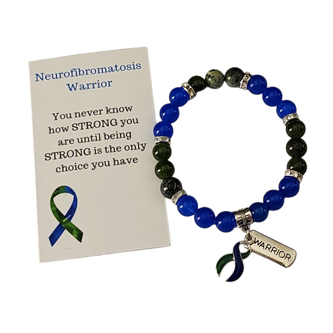 Neurofibromatosis Awareness Bracelet, NF1 Awareness Beaded Bracelet - Etsy