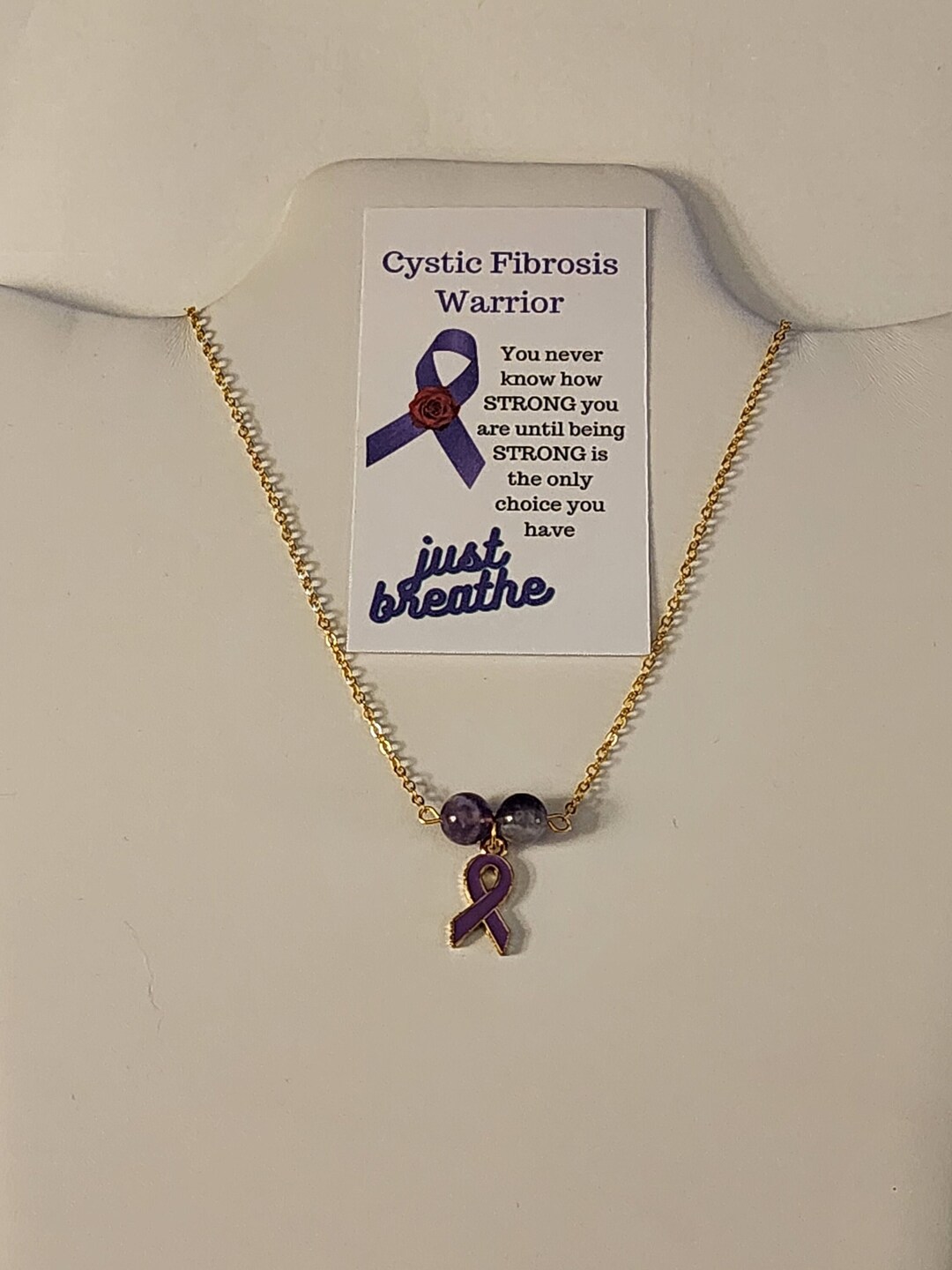 Cystic Fibrosis Awareness Necklace - Etsy