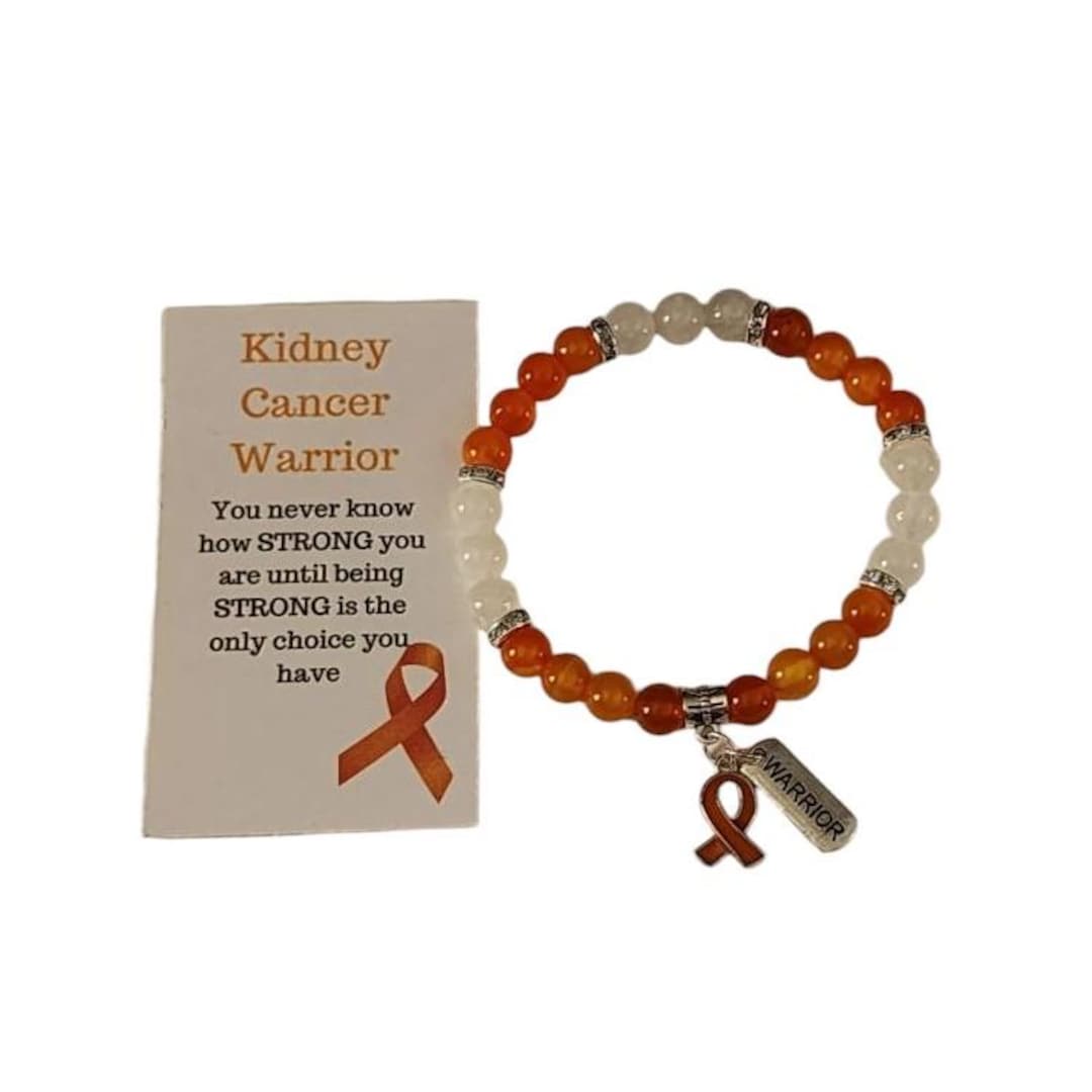 Kidney Cancer Awareness Beaded Bracelet - Etsy UK
