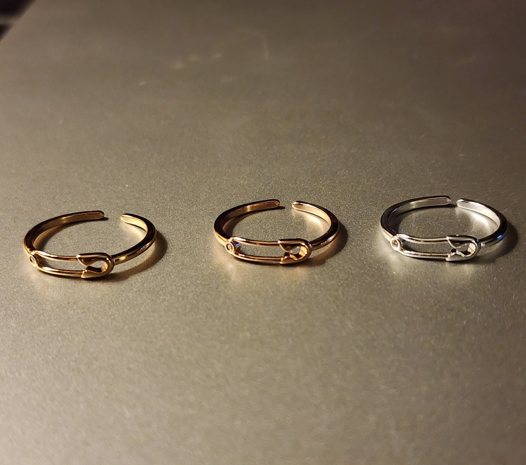 Safety Pin Ring - Etsy