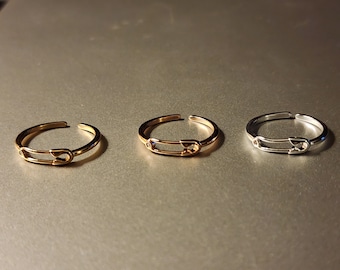 Safety Pin Ring, Friendship Ring, Stacking Rings, Best Friends Rings ...