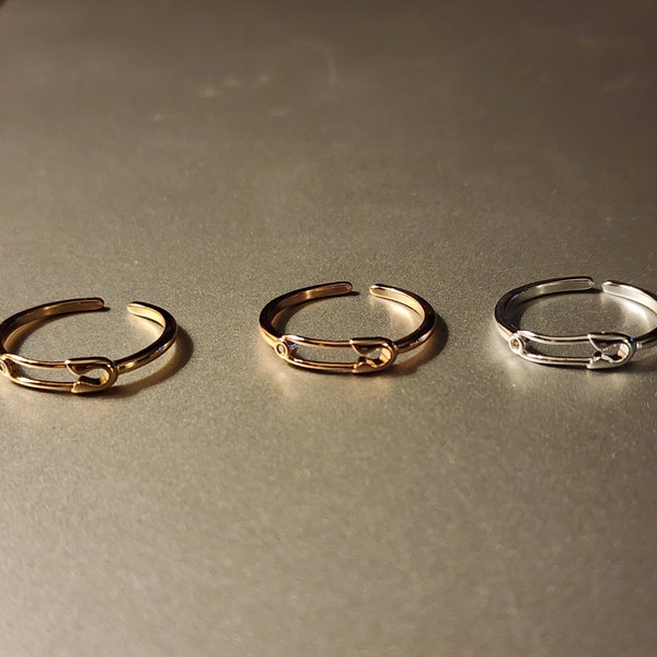 Safety Pin Ring - Etsy