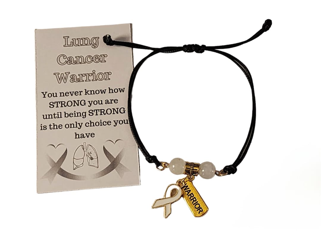 Lung Cancer Awareness Braided Waxed Cord Bracelet - Etsy