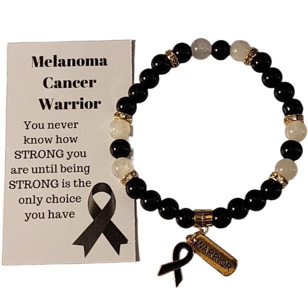 Melanoma Cancer Awareness Beaded Bracelet - Etsy