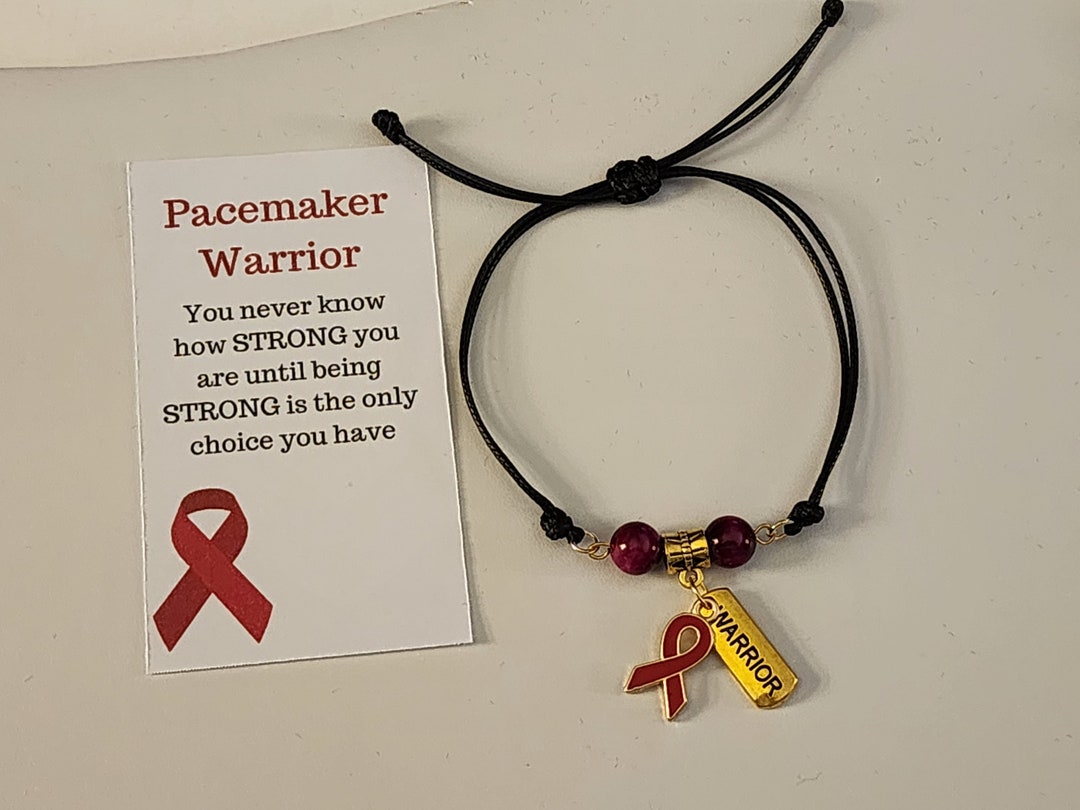 Pacemaker Awareness Braided Waxed Cord Bracelet - Etsy