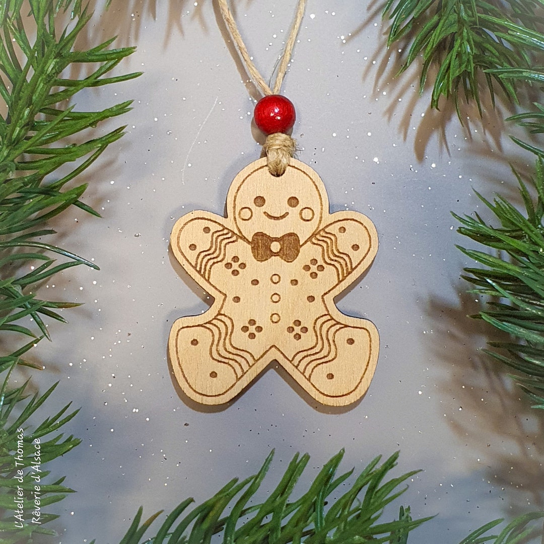 Authentic Engraved Wooden Subject for the Tree, Menele, Gingerbread Man ...
