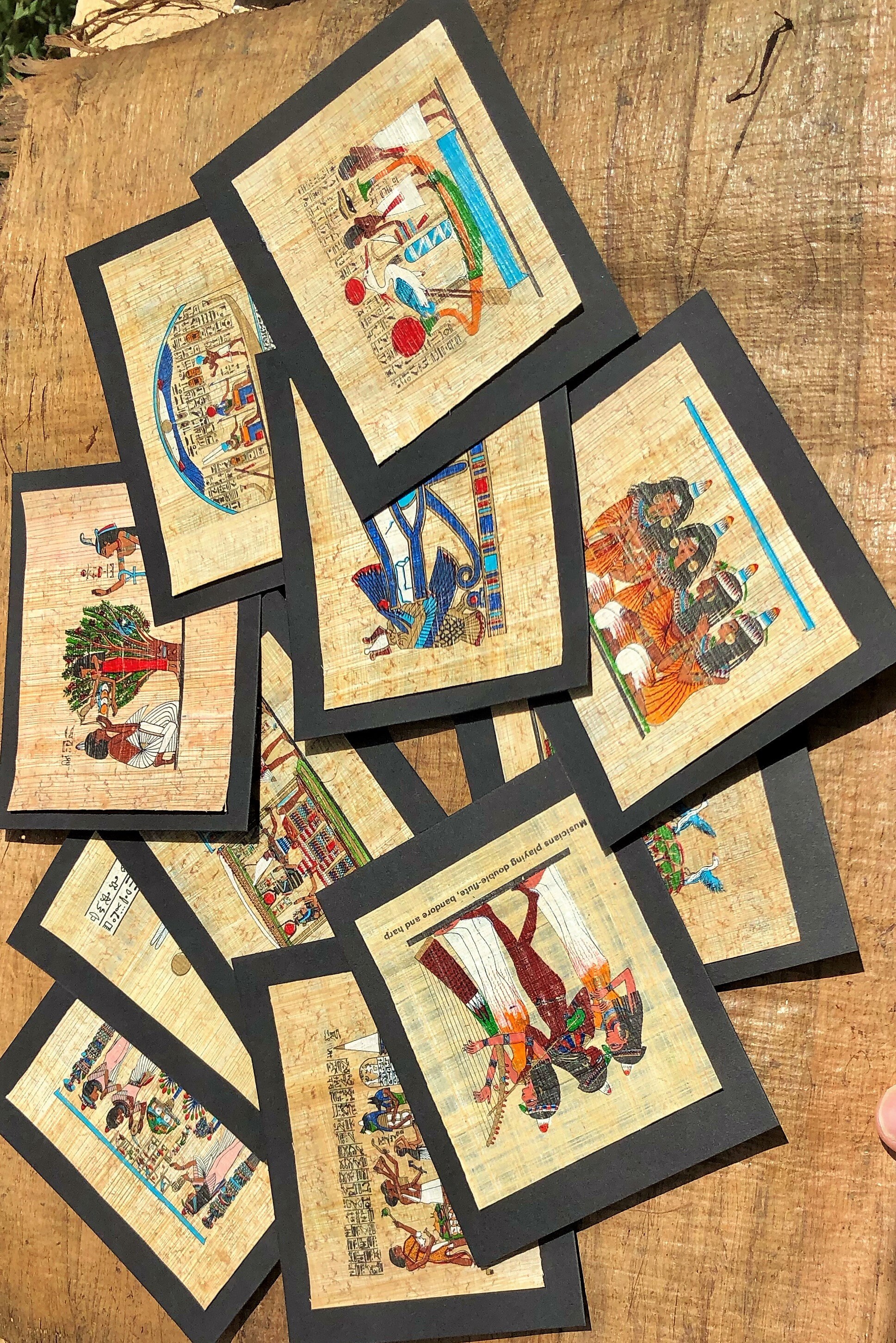Hand Made Papyrus Dark Post Cards - Etsy