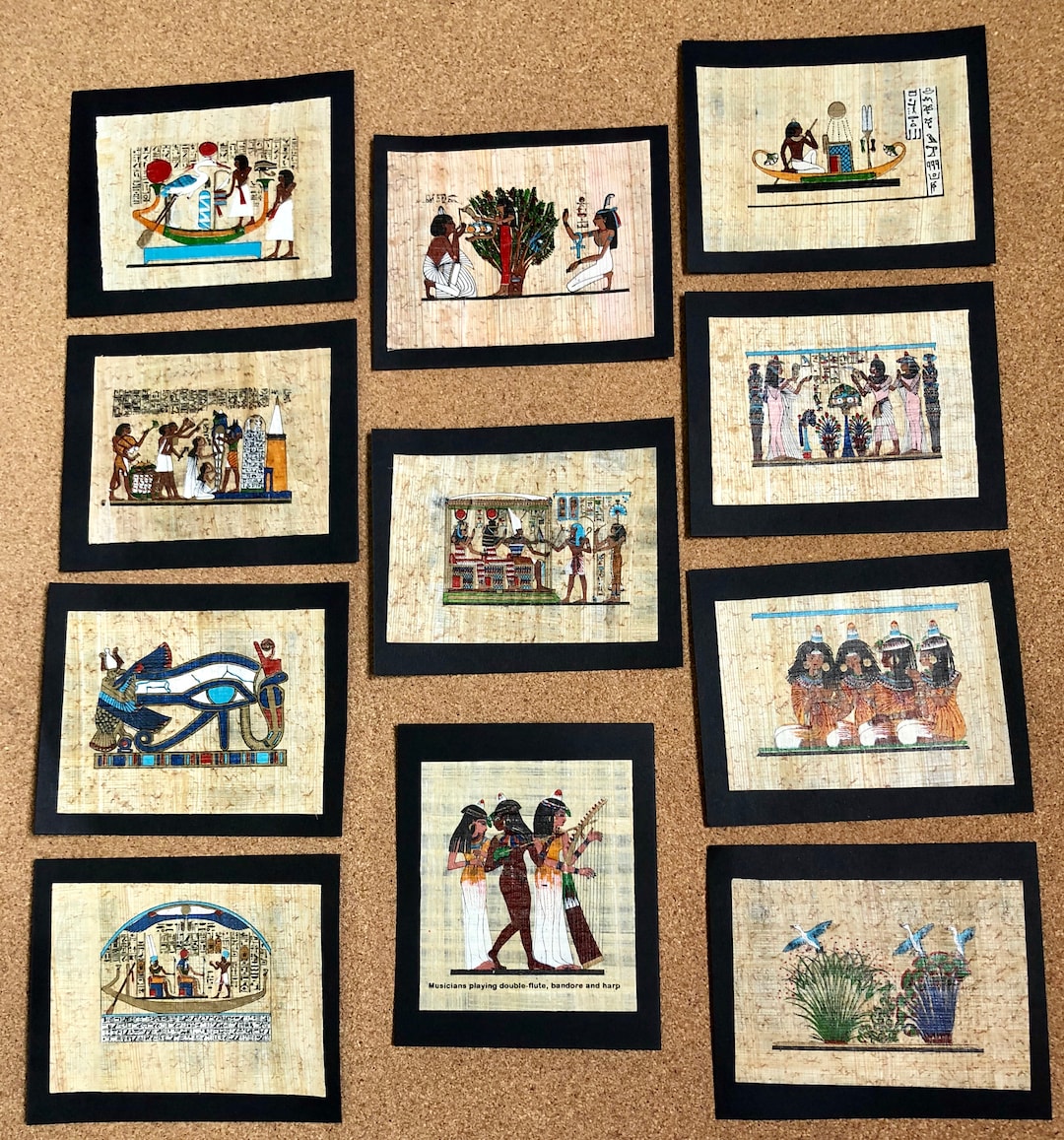 Hand Made Papyrus Dark Post Cards - Etsy