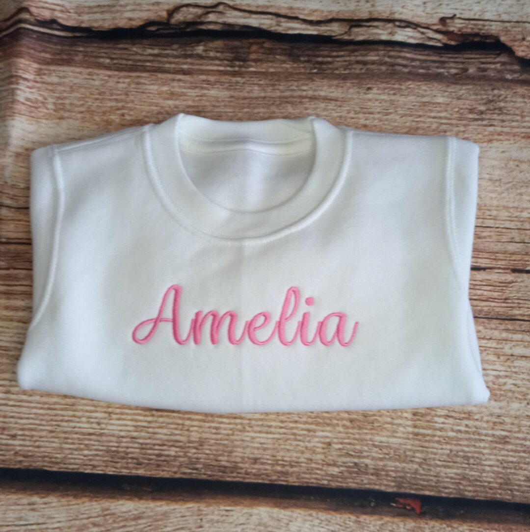 Childrens Personalised Jumper, Childs Embroidered Sweater, Kids ...
