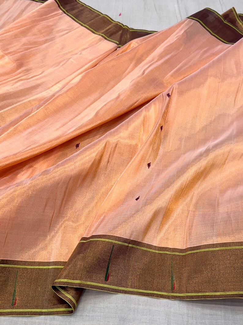 Pure Silk Handloom Paithani Saree | Yellow Triple Muniya Design ...