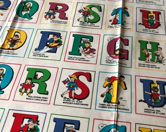 Alphabet Fabric Panel | Etsy