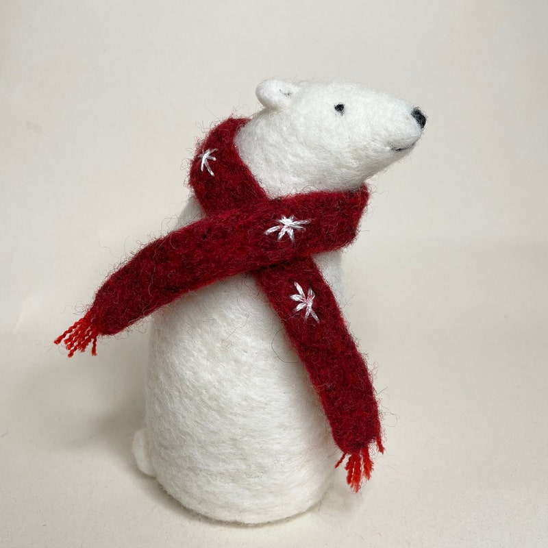 Felt Polar Bear - Etsy