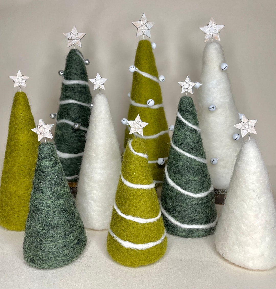 Needle Felted Christmas Tree Decoration | Handmade Wool Felt Tree ...
