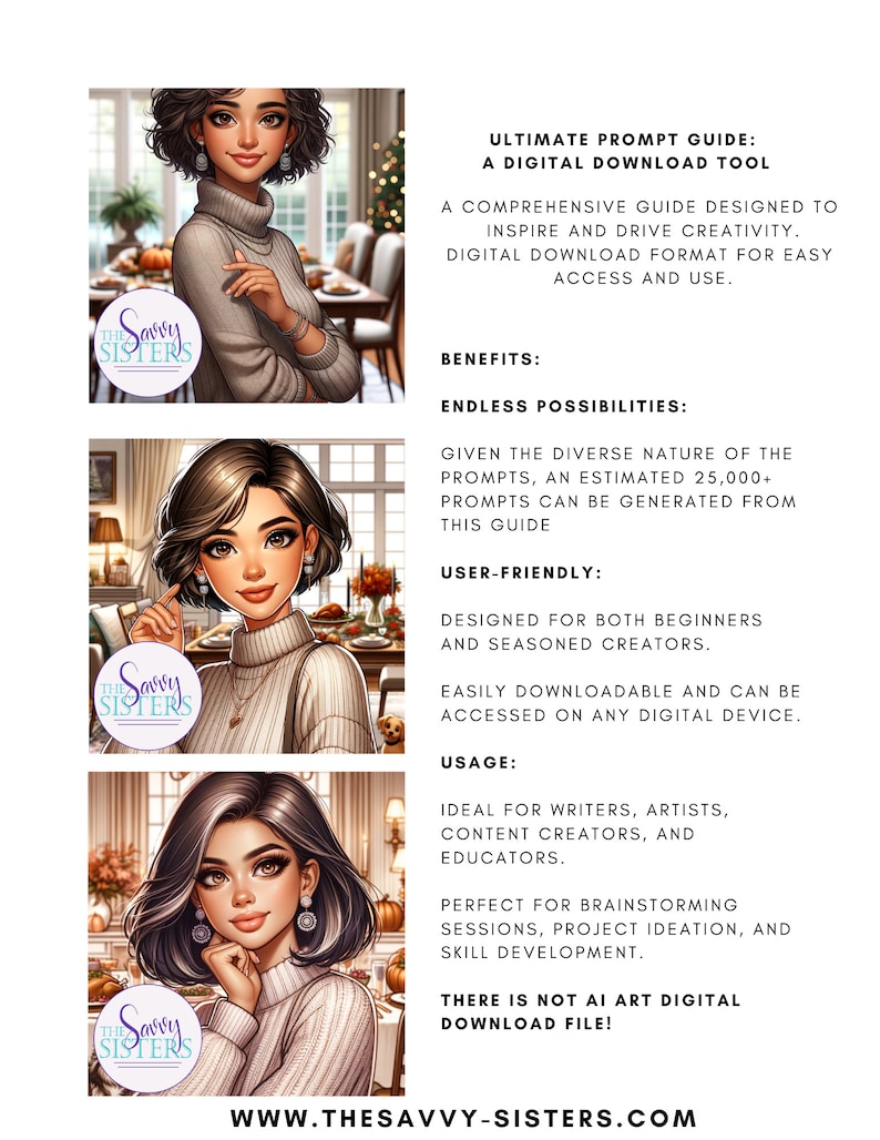 DALLE-3 PROMPT GUIDE: Digital Download Tool, Creative Inspiration ...