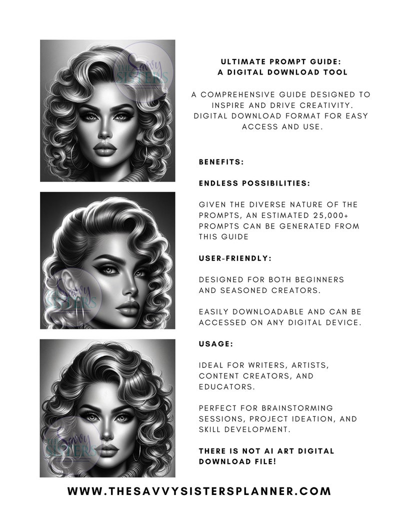 DALLE-3 PROMPT GUIDE: Digital Download Tool, Creative Inspiration ...