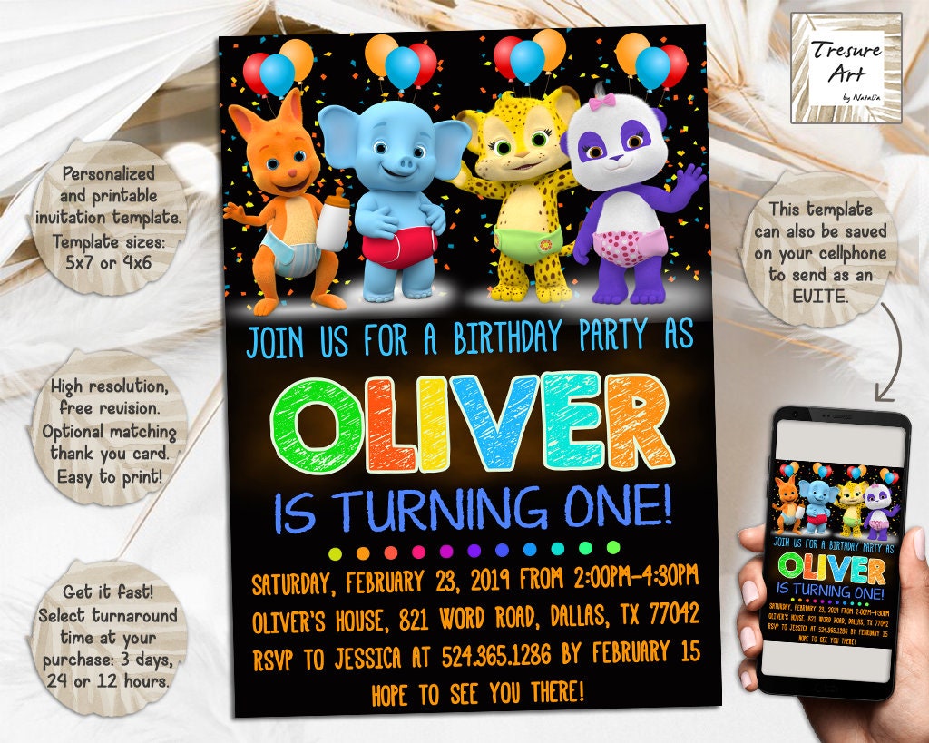 Word Party Birthday Invitation I Word Party Birthday Party Invite I ...