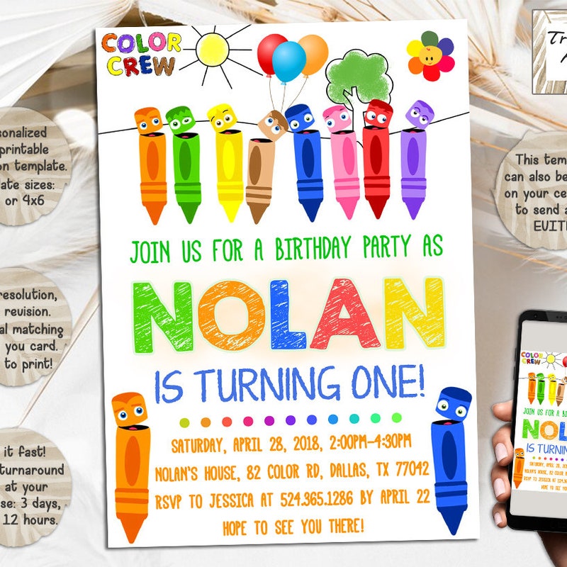 Color Crew Birthday - Etsy