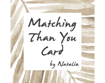 Add on _ Custom_matching Thank You Card _ Printable/digital, Greeting ...